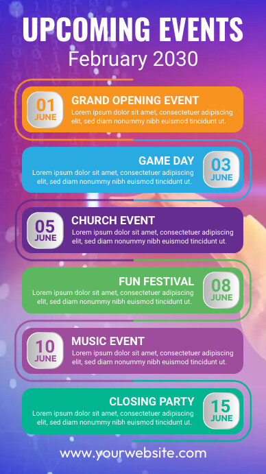Event Schedule Flyer Template | PosterMyWall