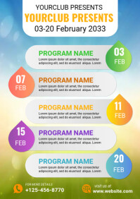 Event Schedule Flyer Template | PosterMyWall