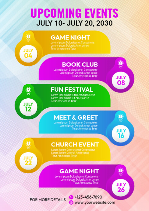 Copy of Event Schedule Flyer Template | PosterMyWall