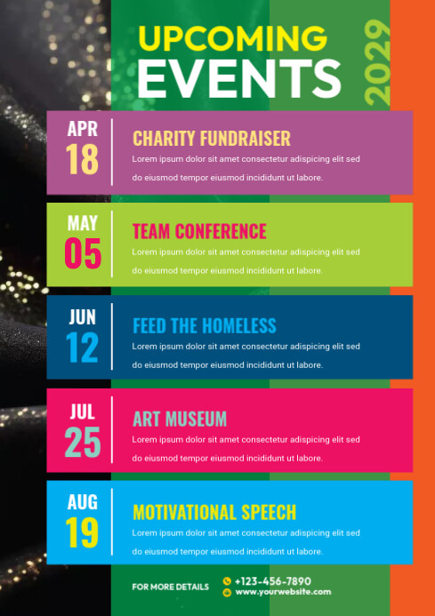 Event Schedule Flyer Template | PosterMyWall