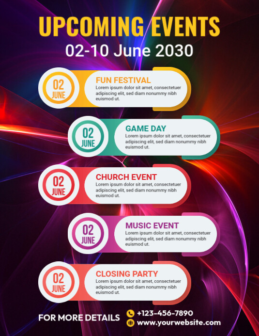 Event Schedule Flyer Template | PosterMyWall