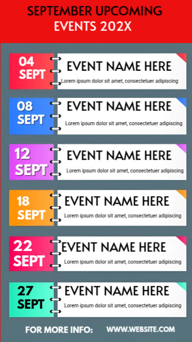 Event Schedule Flyer Template | PosterMyWall