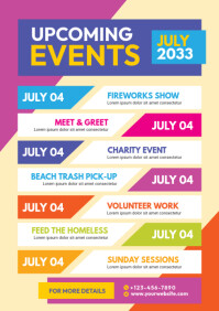 Event Schedule Flyer Template | PosterMyWall