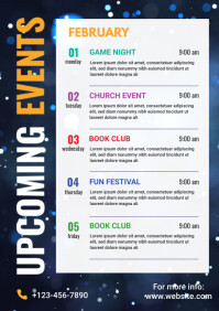 Event Schedule Flyer Template | PosterMyWall