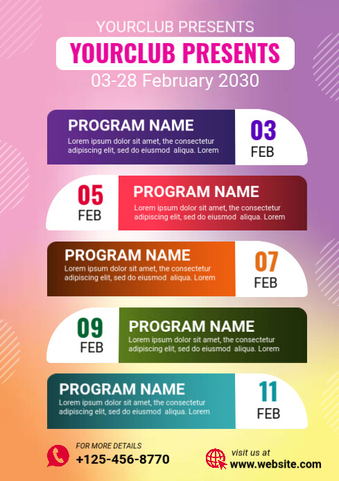 Event Schedule Flyer Template | PosterMyWall