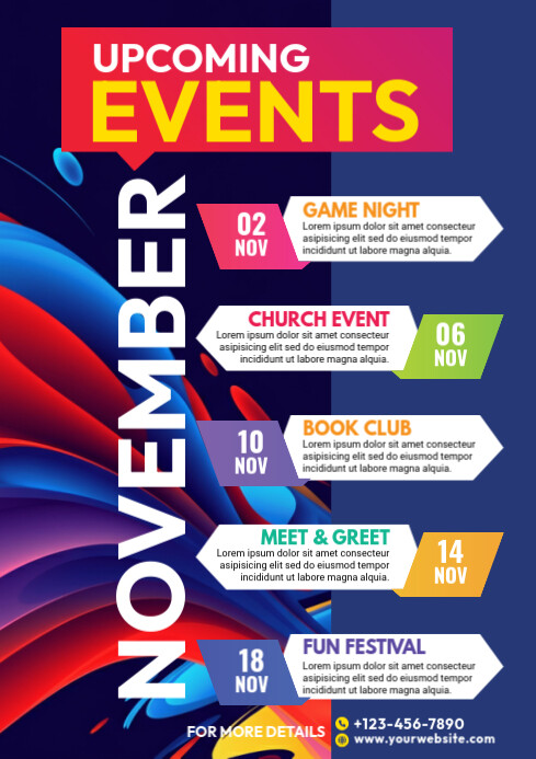 Event Schedule Flyer Template | PosterMyWall