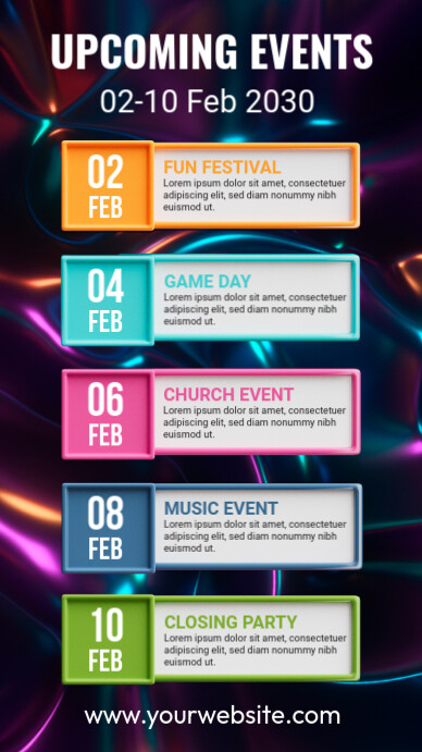 Event Schedule Flyer Template | PosterMyWall
