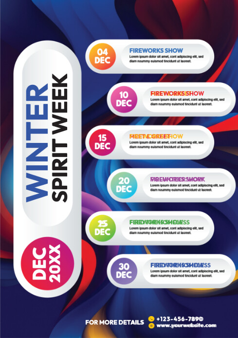 Event Schedule Flyer Template | PosterMyWall