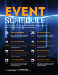 Event Schedule Flyer Template | PosterMyWall