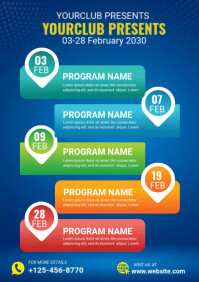 Event Schedule Flyer Template | PosterMyWall