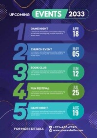 Event Schedule Flyer Template | PosterMyWall
