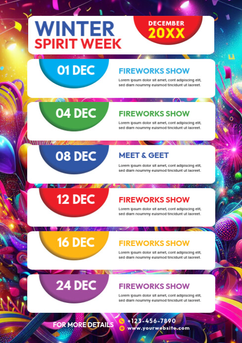 Event Schedule Flyer Template | PosterMyWall