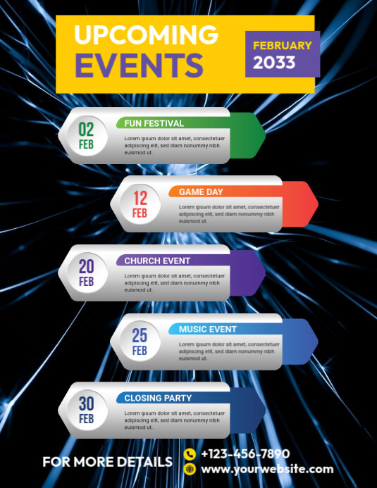 Event Schedule Flyer Template | PosterMyWall