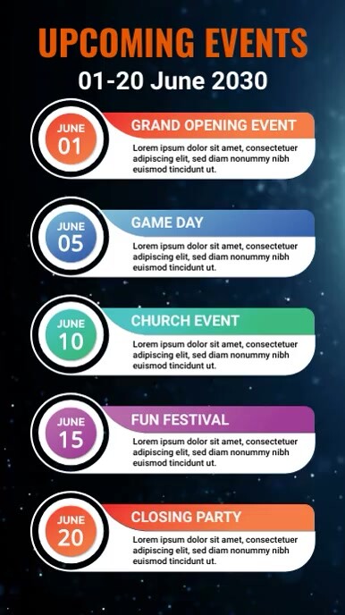 Event Schedule Flyer Template | PosterMyWall