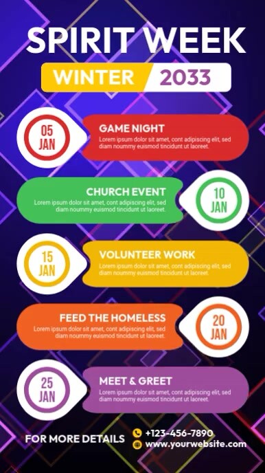 Event Schedule Flyer Template | PosterMyWall