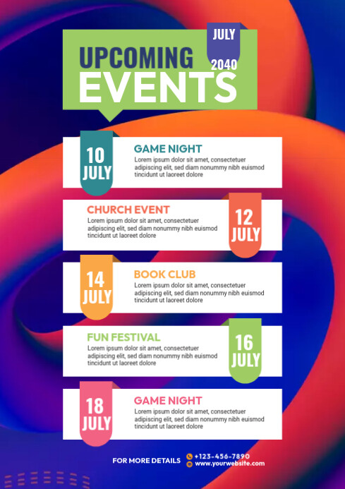 Event Schedule Flyer Template | PosterMyWall