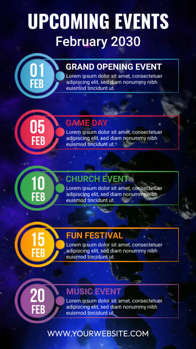 Event Schedule Flyer Template | PosterMyWall
