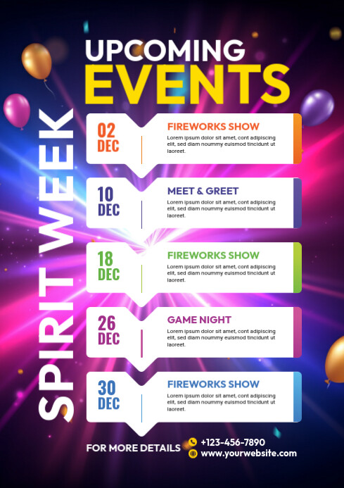 Event Schedule Flyer Template | PosterMyWall