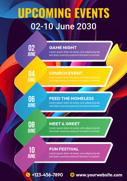 Copy of Event Schedule Flyer Template | PosterMyWall