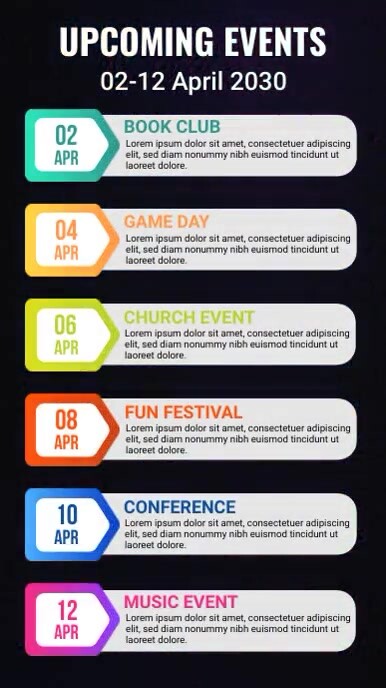 Event Schedule Flyer Template | PosterMyWall