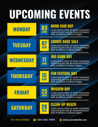 Event Schedule Flyer Template | PosterMyWall