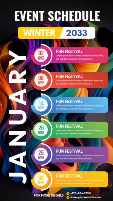 Event Schedule Instagram Post Template | PosterMyWall