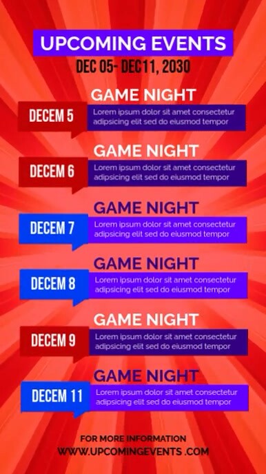 Event Schedule Instagram Story Template | PosterMyWall