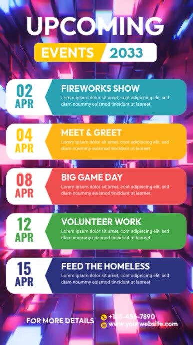 Event Schedule Instagram Story Template | PosterMyWall