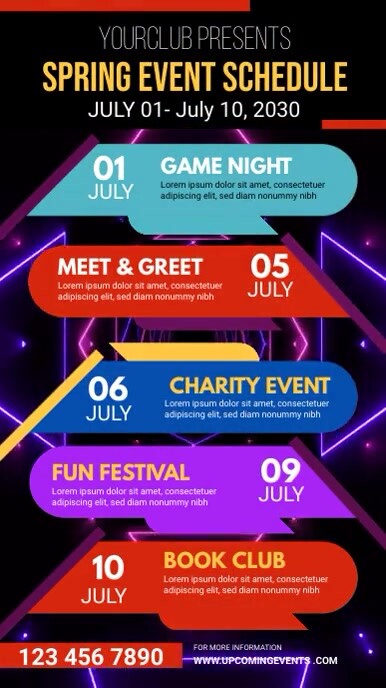 Event Schedule Instagram Story Template | PosterMyWall