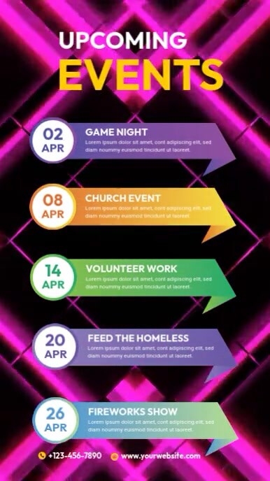 Event Schedule Instagram Story Template | PosterMyWall