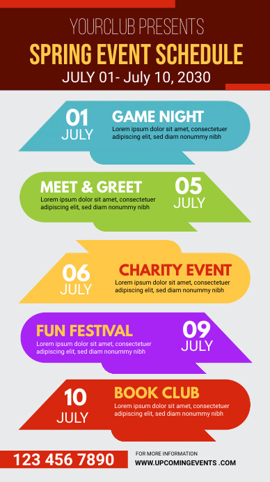 Event Schedule Instagram Story Template | PosterMyWall
