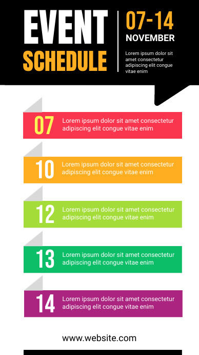 Event schedule list template | PosterMyWall