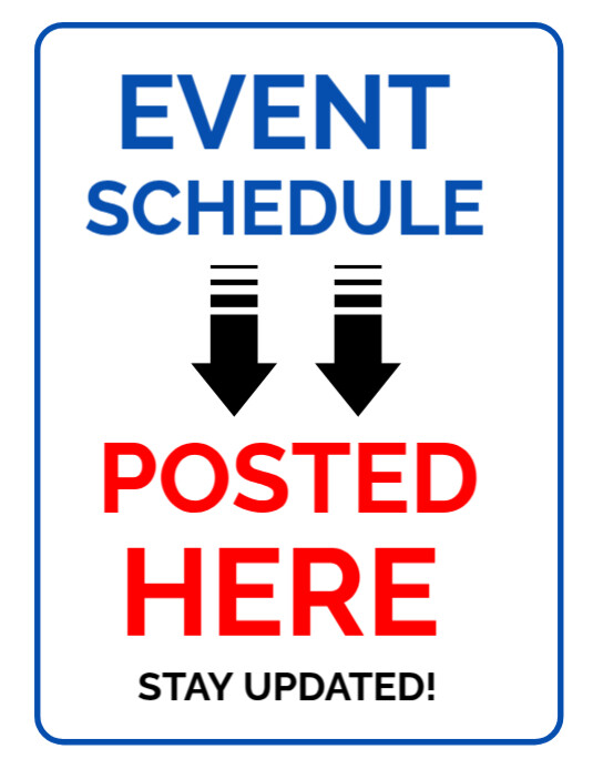 Event Schedule Posted Here Sign Board Template Design Flyer (us Letter ...