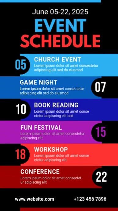 Copy of Event Schedule Template | PosterMyWall