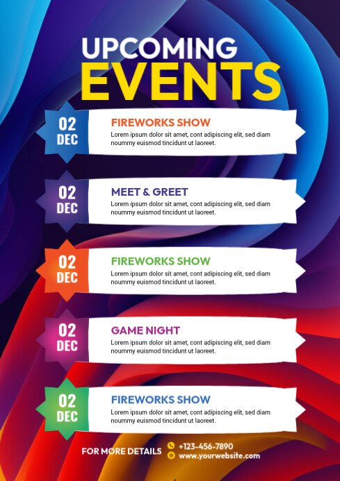 Event Schedule Template | PosterMyWall