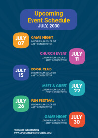Event Schedule Flyer Template | PosterMyWall