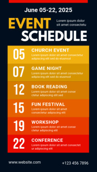 Event Schedule Template | PosterMyWall