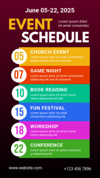 Event Schedule Template | PosterMyWall