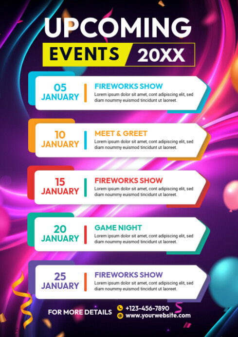 Event Schedule Template | PosterMyWall