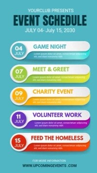 event schedule design Template | PosterMyWall