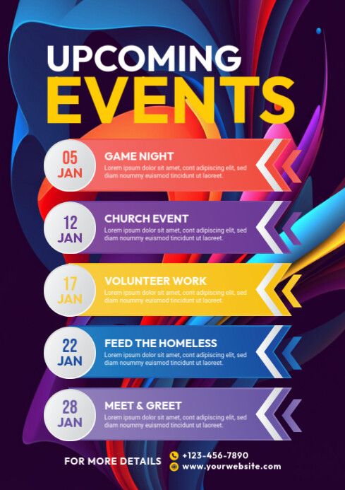 Event Schedule Template | PosterMyWall