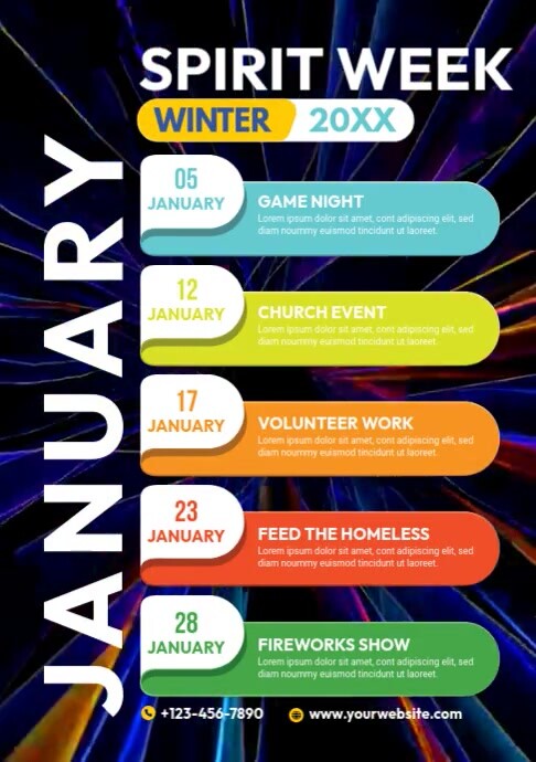 Event Schedule Template | PosterMyWall