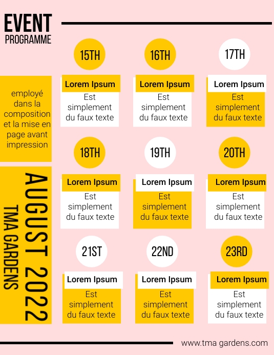 Templat Jadwal Acara | PosterMyWall
