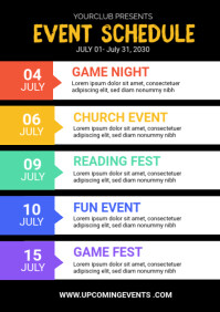 event schedule design Template | PosterMyWall