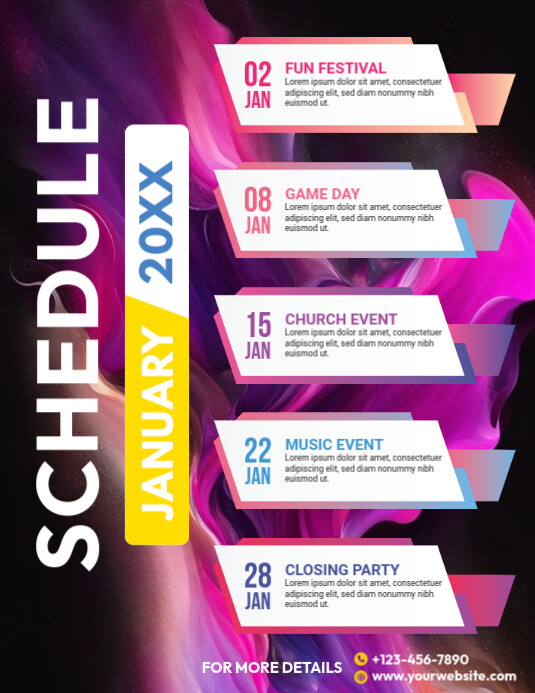 Event Schedule Template | PosterMyWall