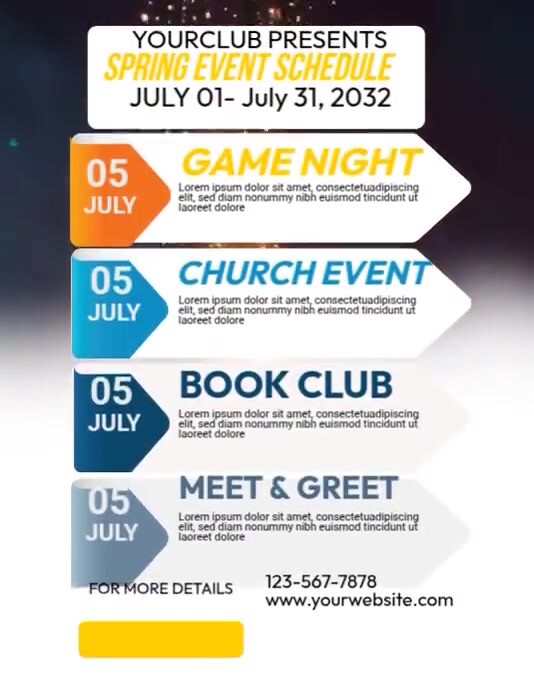 Event Schedule Template | PosterMyWall