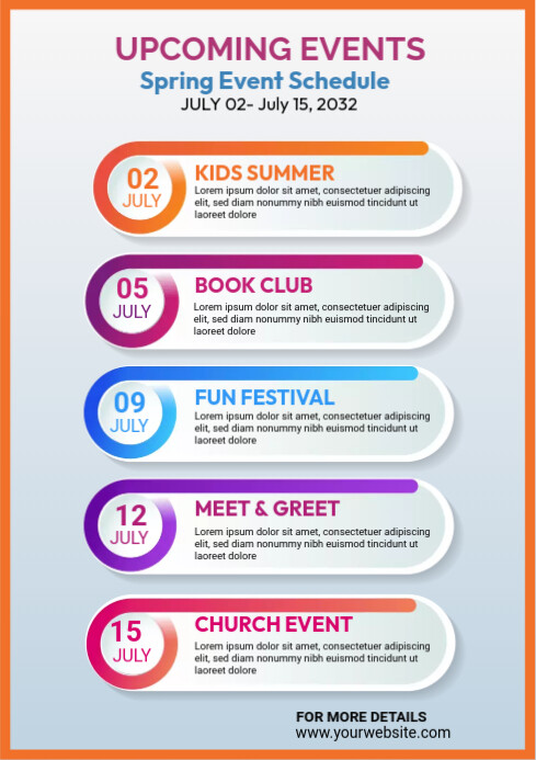 Copy of Event Schedule Template | PosterMyWall