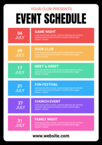 event schedule design Template | PosterMyWall