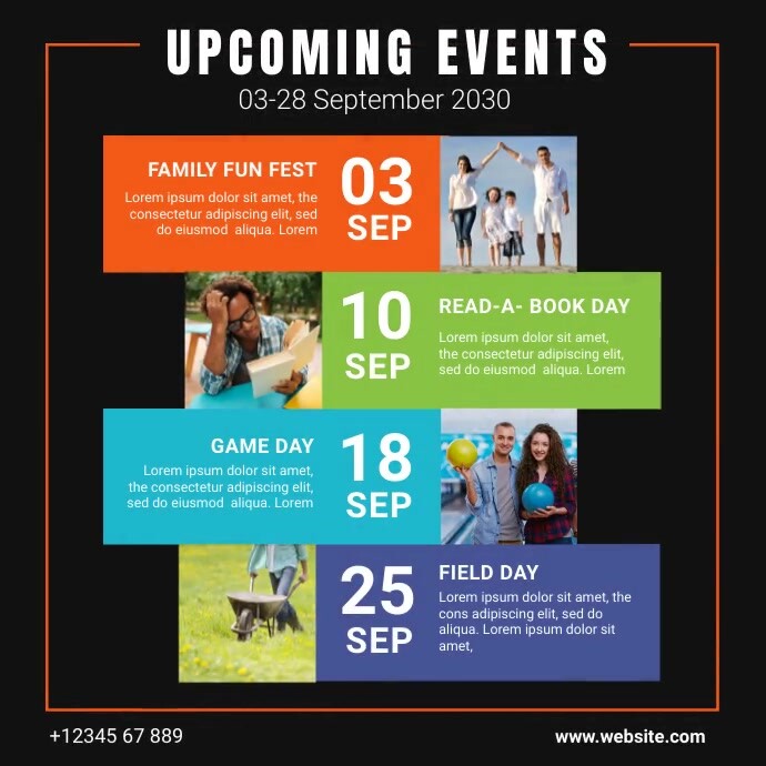 Event schedule template | PosterMyWall