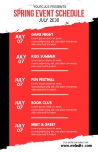 Event schedule poster Template | PosterMyWall